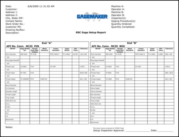 Rotary Shouldered Connection Thread Inspection System | Gagemaker